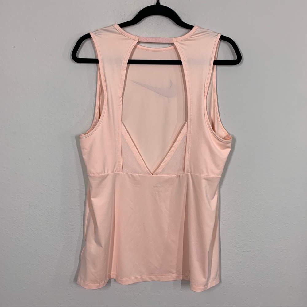 Nike Pro Keyhole Open Back Sleeveless Tank Top - Gem